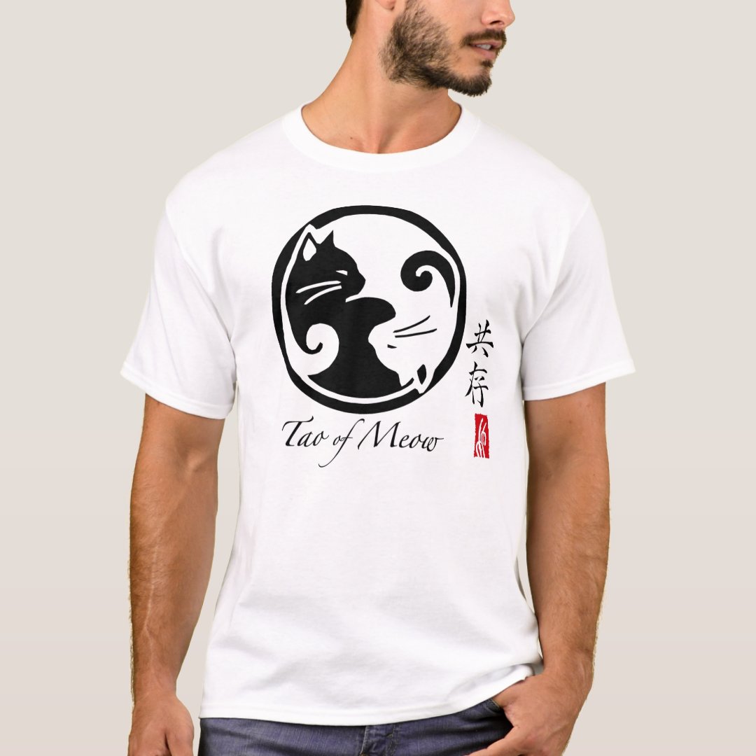 Yin Yang Cats | Tao of Meow Men's Tee | Zazzle