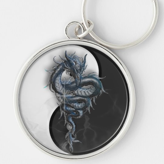 Yin Yang Chinese Dragon Large Key Ring | Zazzle.com