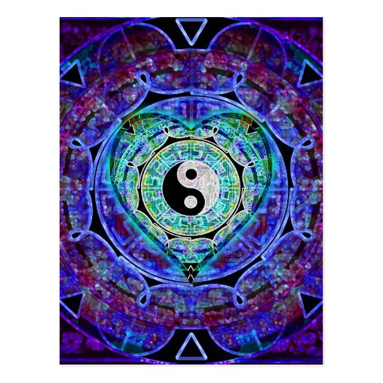 Yin Yang Energy Flow Postcard | Zazzle.com