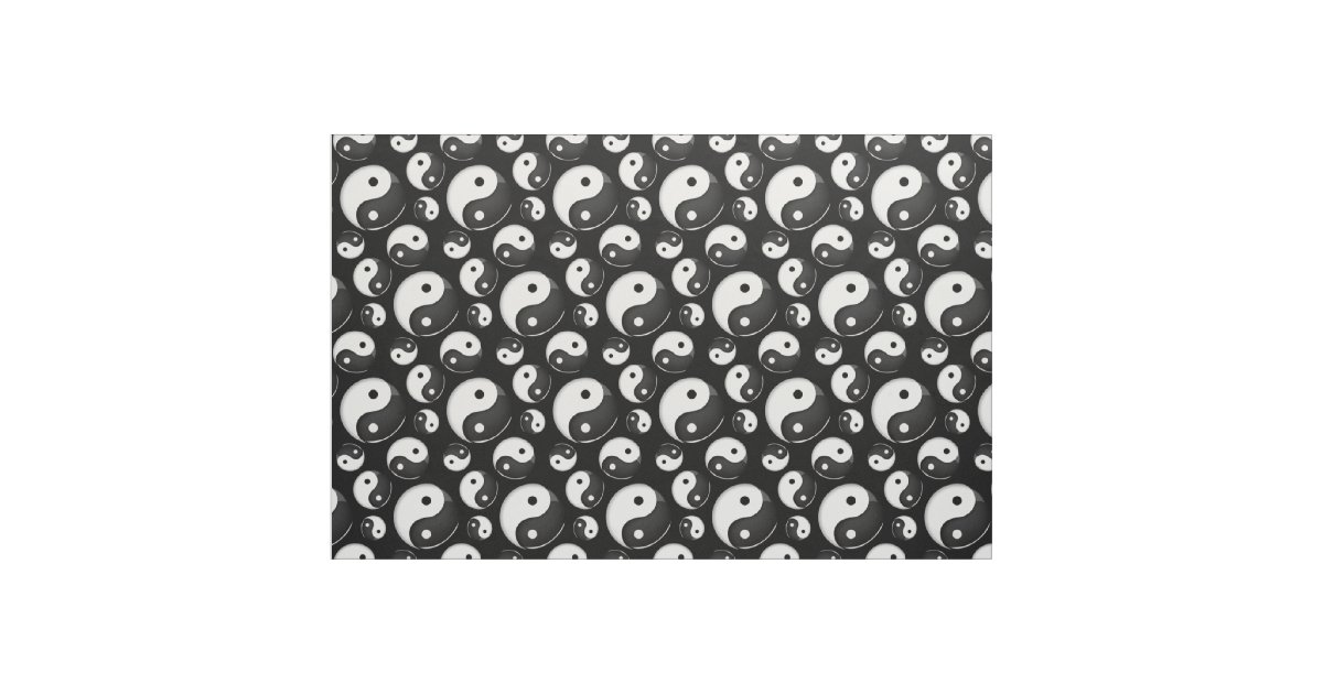 Yin Yang Fabric | Zazzle