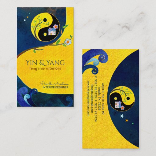 Yin & Yang Feng Shui Interior Business Cards | Zazzle