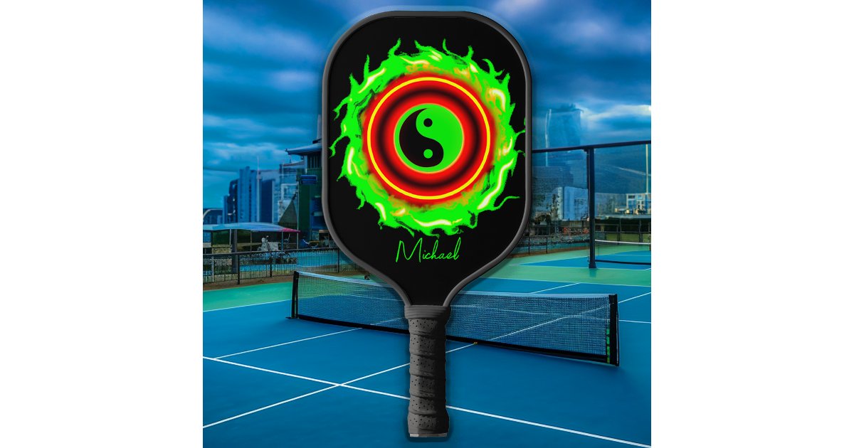 Yin Yang Fire Pickleball Paddle | Zazzle
