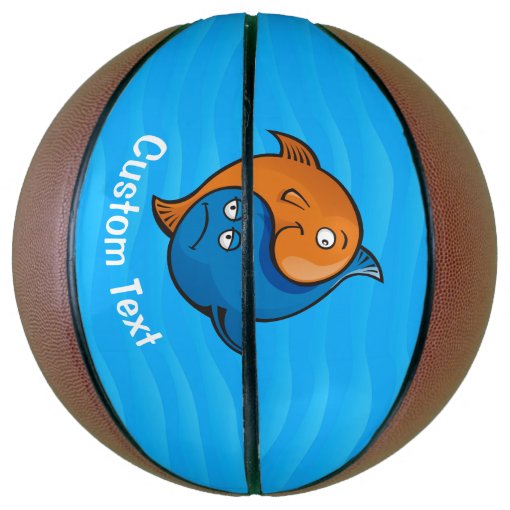 Yin Yang Fish Cartoon Basketball | Zazzle