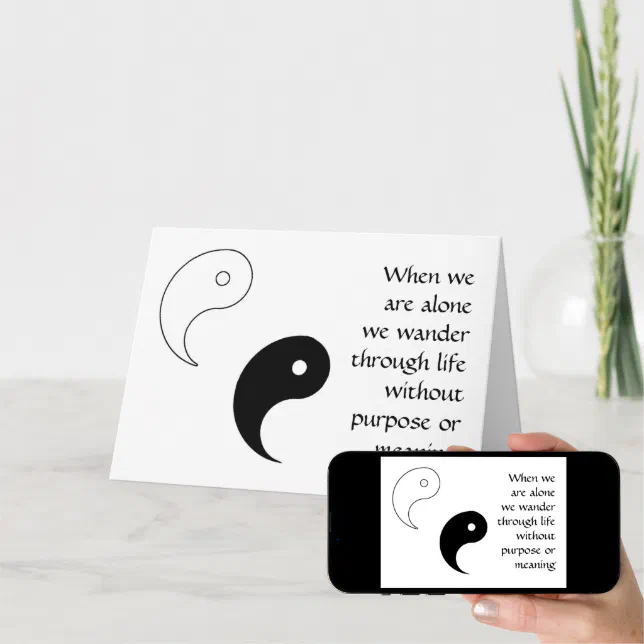 YIN YANG GREETING CARD DESIGN | Zazzle