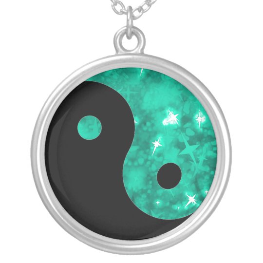 Yin yang jade sparkle necklace | Zazzle.com