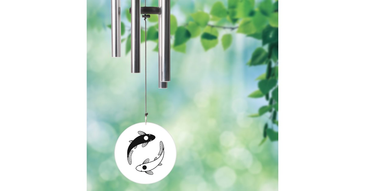 Yin Yang Koi Fish Wind Chime | Zazzle