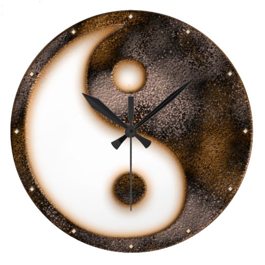 Yin Yang Large Clock | Zazzle.com