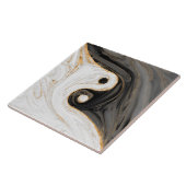Yin Yang Liquid Marble Ceramic Tile | Zazzle