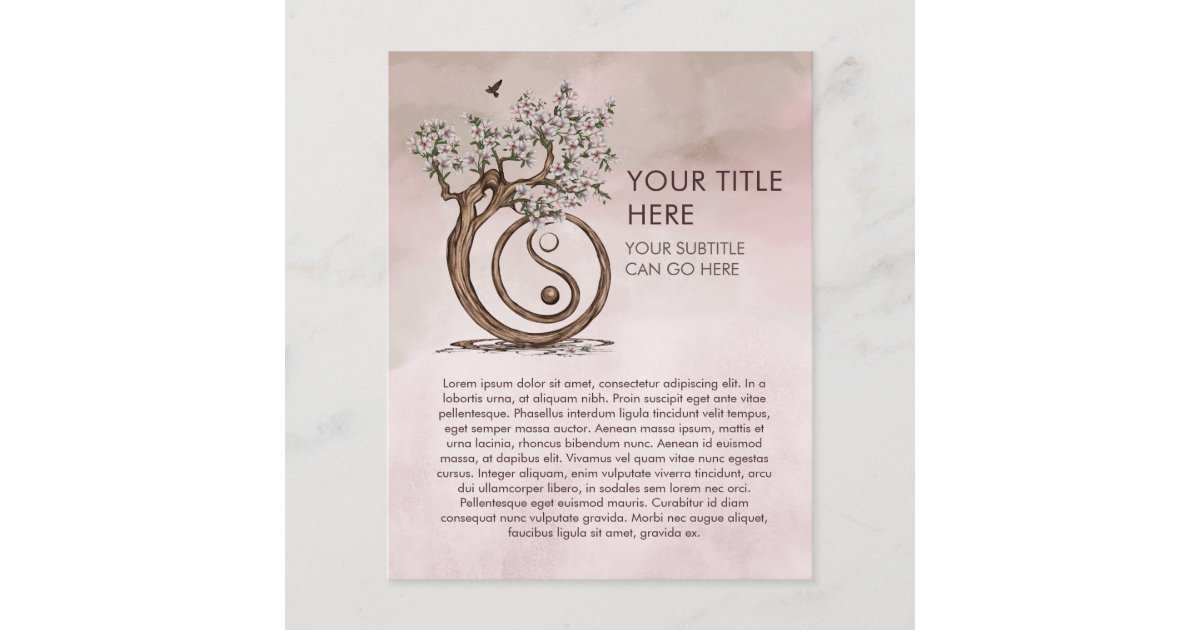 Yin Yang Magnolia Blossom Tree Flyer | Zazzle