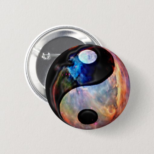 Yin Yang Nebula Buttons | Zazzle