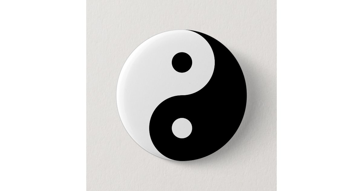 Yin-Yang Pin Button | Zazzle