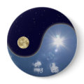 yin yang pinback button | Zazzle