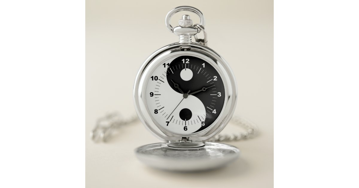 Yin Yang Pocket Watch | Zazzle