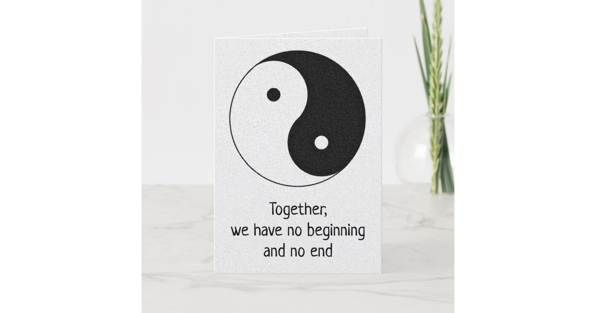 YIN YANG Poem Holiday Card | Zazzle