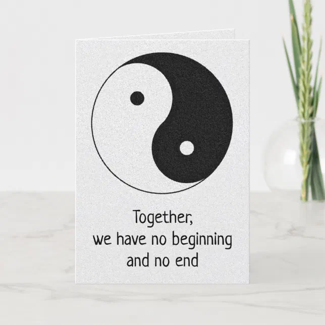 YIN YANG Poem Holiday Card | Zazzle