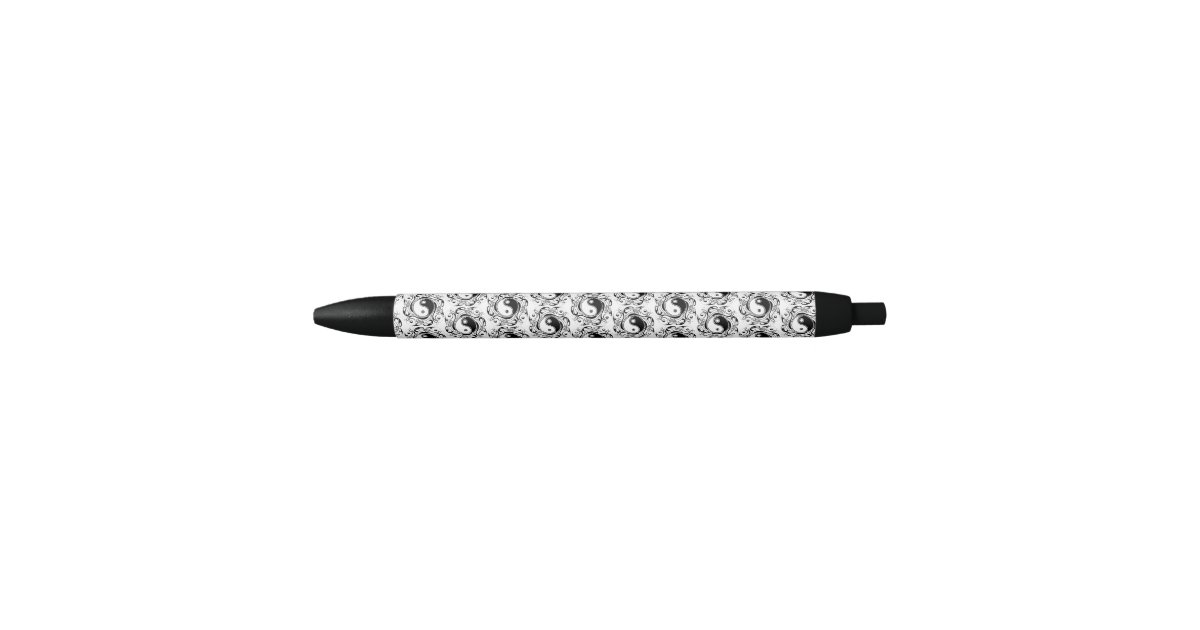 Yin & Yang Symbol Black and White Tattoo Style Pen | Zazzle
