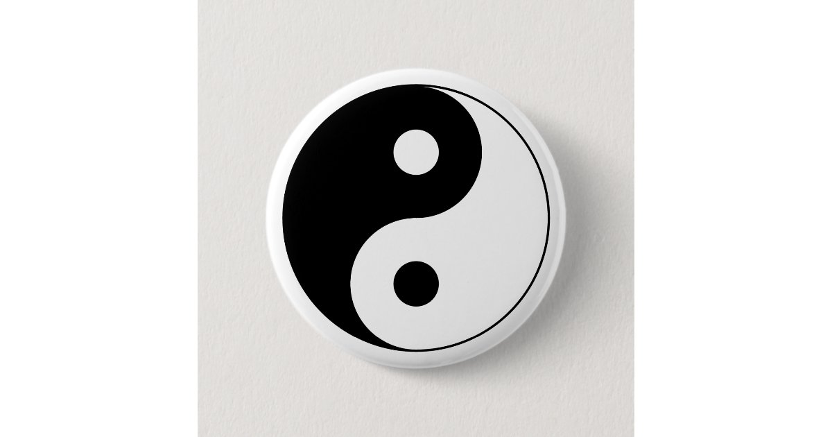 Yin Yang Symbol Button | Zazzle