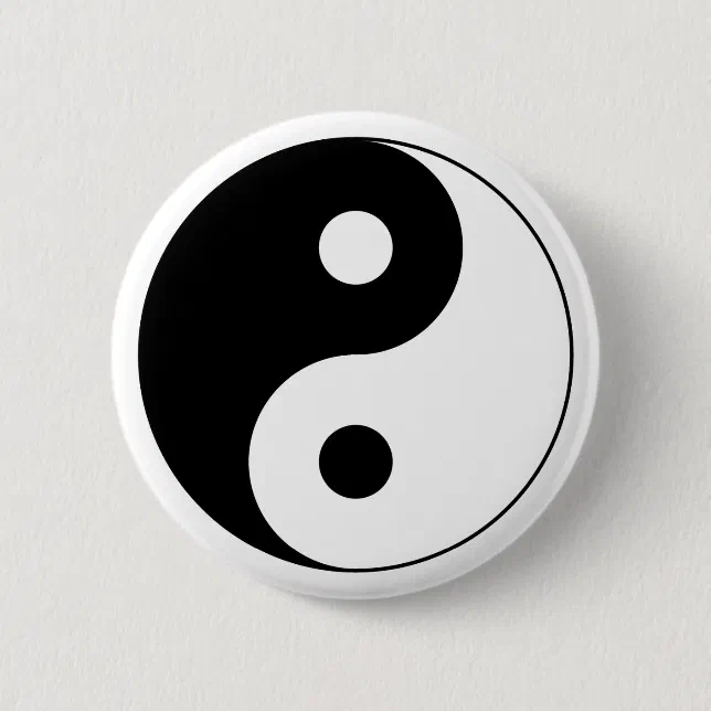 Yin Yang Symbol Button | Zazzle