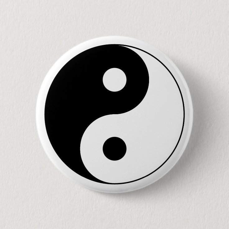 Yin Yang Symbol Button | Zazzle