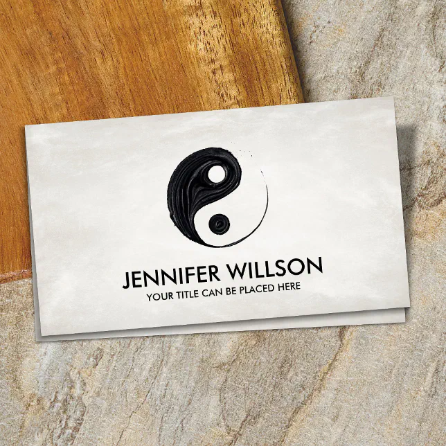 Yin Yang Symbol - Oil Paint Business Card | Zazzle