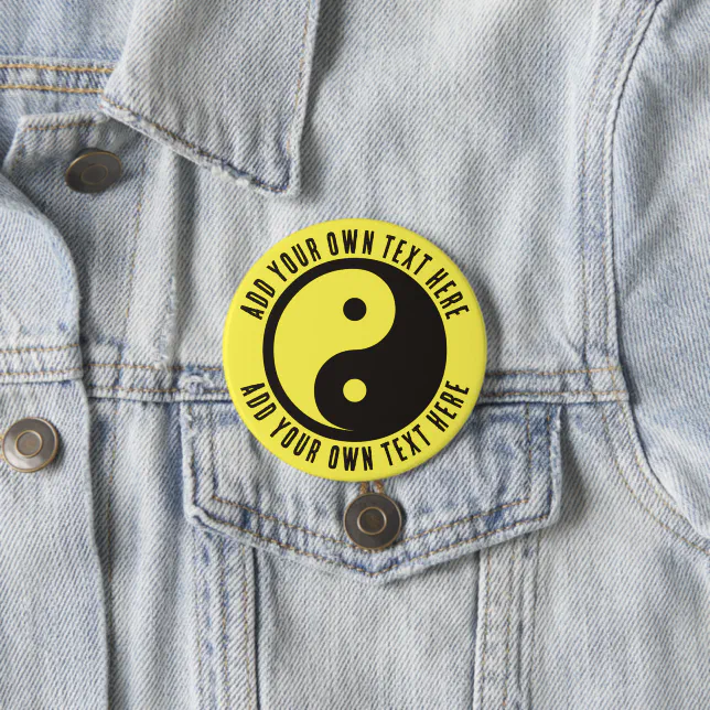 Yin Yang Symbol - solid tattoo design Button | Zazzle
