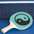 Yin Yang Symbol - solid tattoo design Ping Pong Paddle | Zazzle