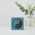 Yin Yang Symbol - solid tattoo design Square Business Card | Zazzle