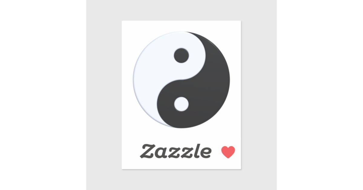 Yin-yang symbol sticker | Zazzle