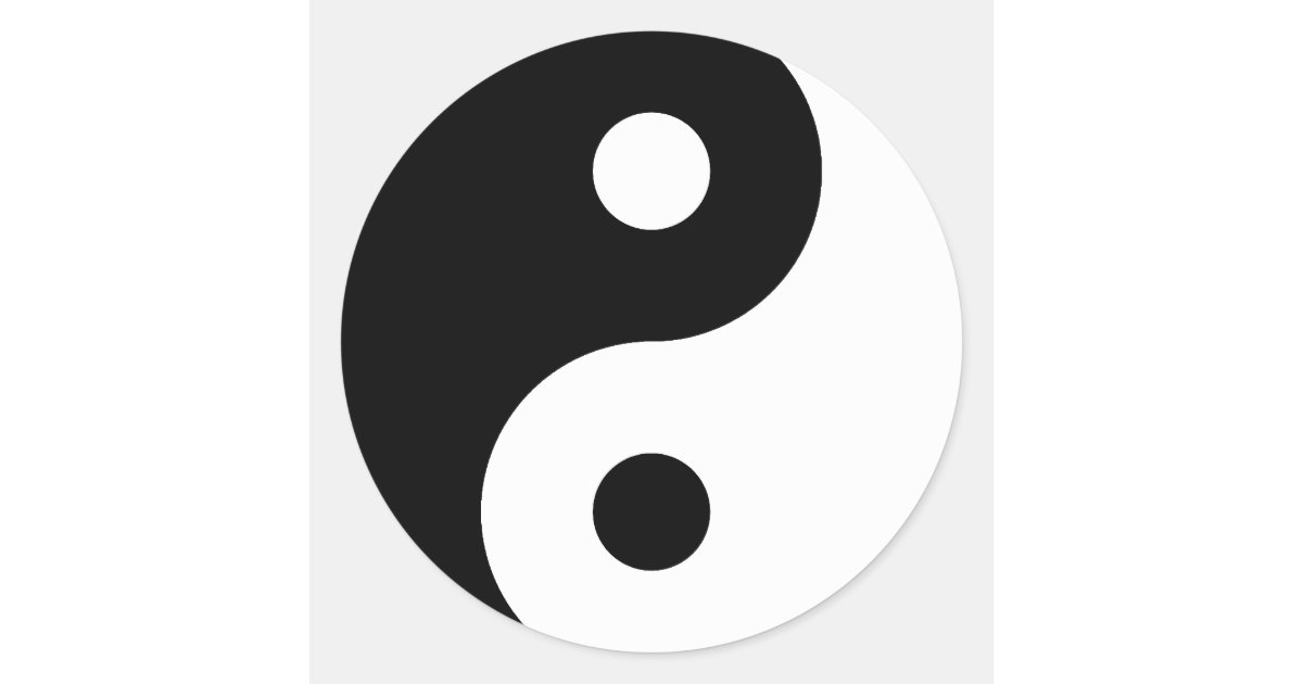Yin Yang Symbol Sticker | Zazzle