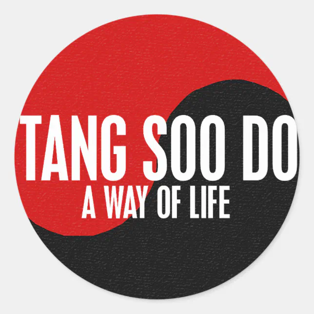 Yin Yang Tang Soo Do 1 Classic Round Sticker | Zazzle