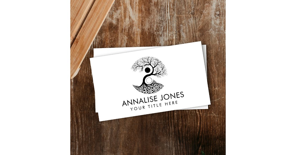 Yin Yang Tree of life Business Card | Zazzle