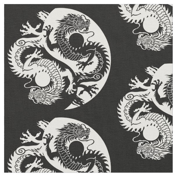 Yin Yang Symbol Fabric | Zazzle