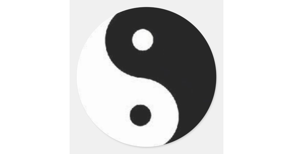 Ying Yang Peace Sign Sticker | Zazzle