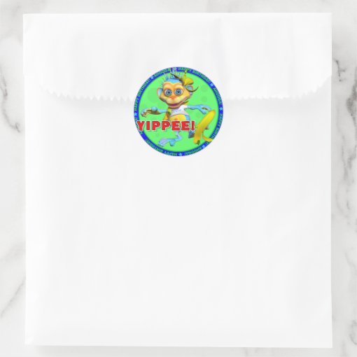 YIPPEE! Birthday Stickers with Nanas | Zazzle