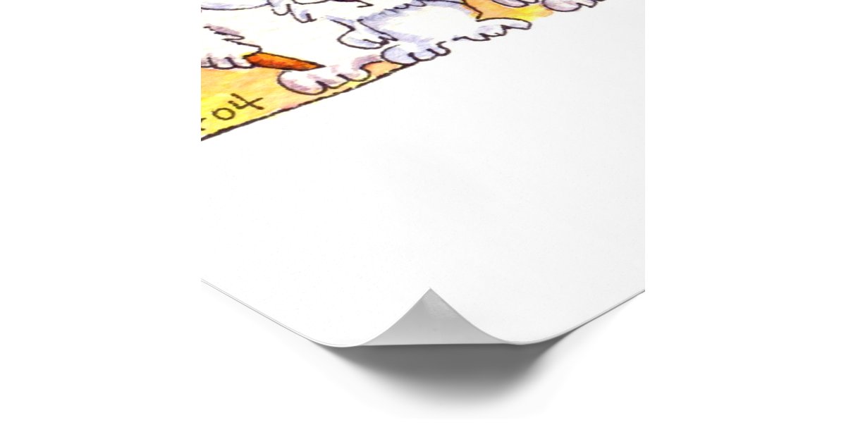 Yippee!!! -Cute Cartoon Rabbits ! Poster Print | Zazzle