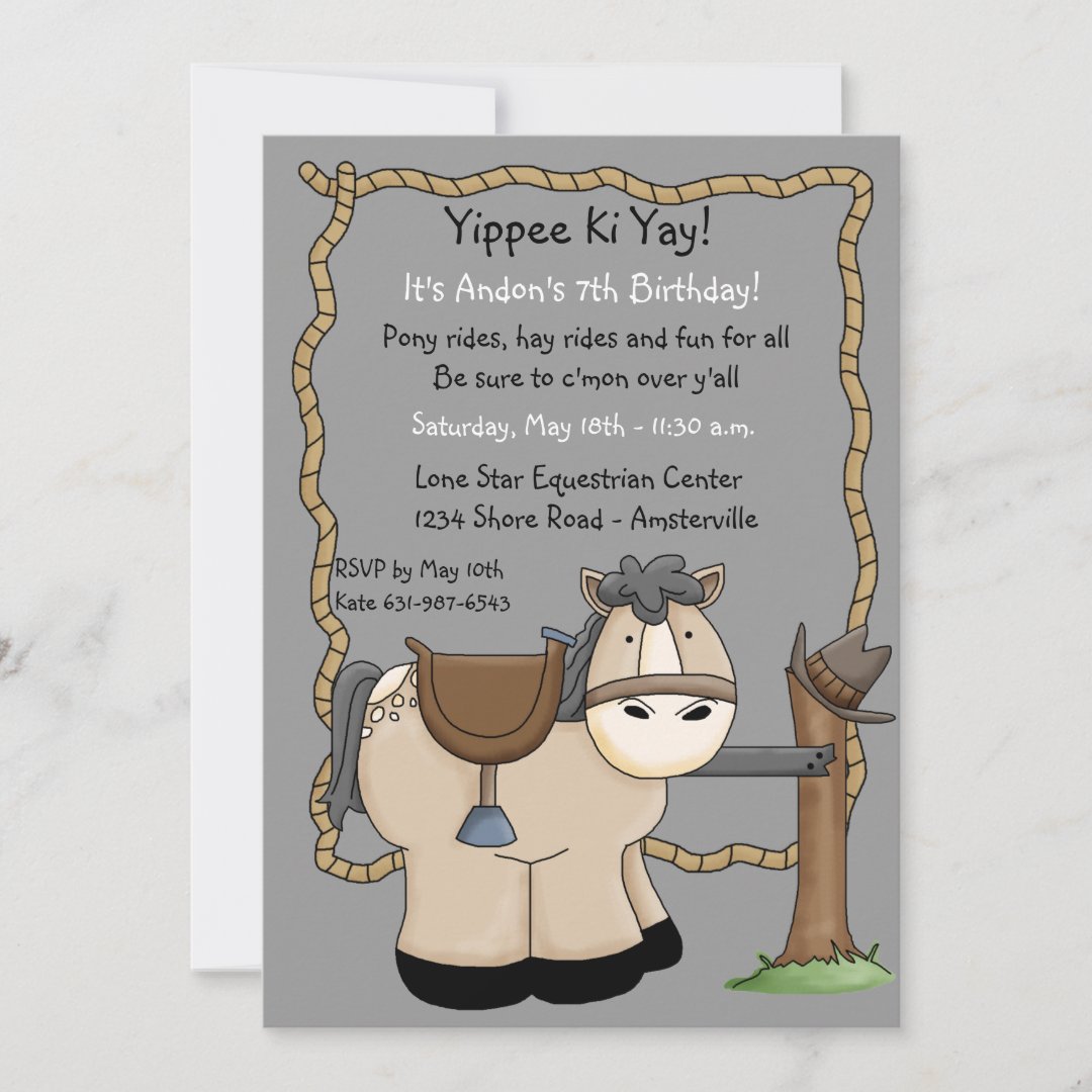 Yippee Ki Yay Birthday Party Invitation | Zazzle