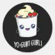 Yo-gurt Gurl Funny Yogurt Pun Dark BG Classic Round Sticker | Zazzle
