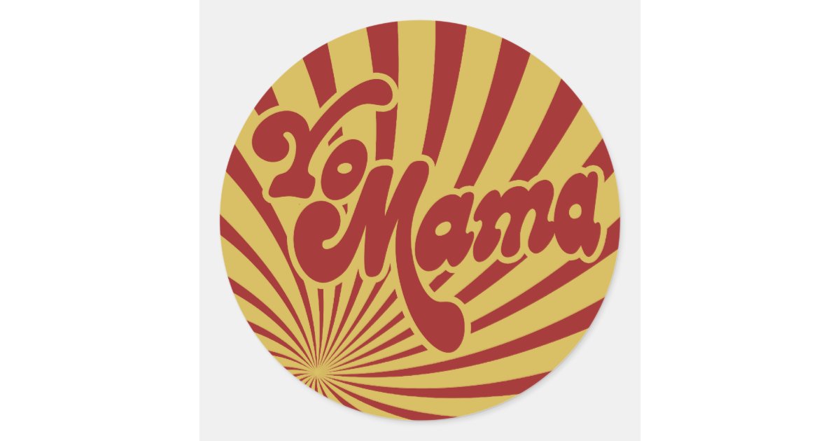 Yo Mama Classic Round Sticker | Zazzle