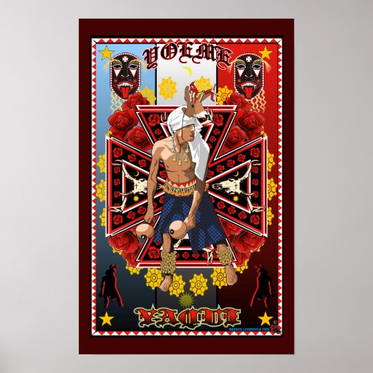 Yoeme Yaqui Deer Dancer Art print poster | Zazzle.com