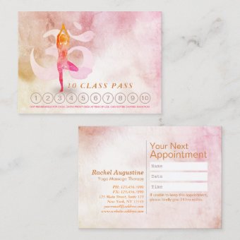 YOGA 10 Class Pass Appointment Meditation Pose Om | Zazzle