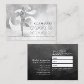 YOGA 10 Class Pass Appointment Meditation Pose Om Loyalty Card | Zazzle
