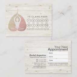 Yoga 10 Class Pass Loyalty Appointment Bodhi Leaf | Zazzle