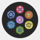 7 Chakras in a Circle Classic Round Sticker | Zazzle.com