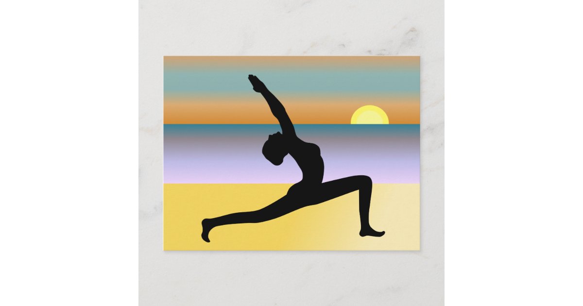 Yoga At The Beach Post Card | Zazzle