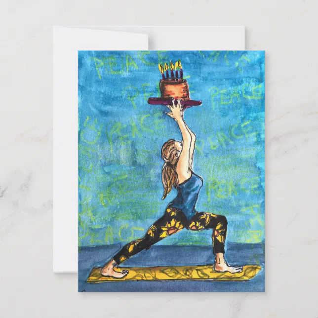 Yoga Birthday Card | Zazzle