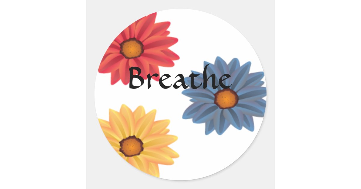 Yoga Breathe Classic Round Sticker | Zazzle