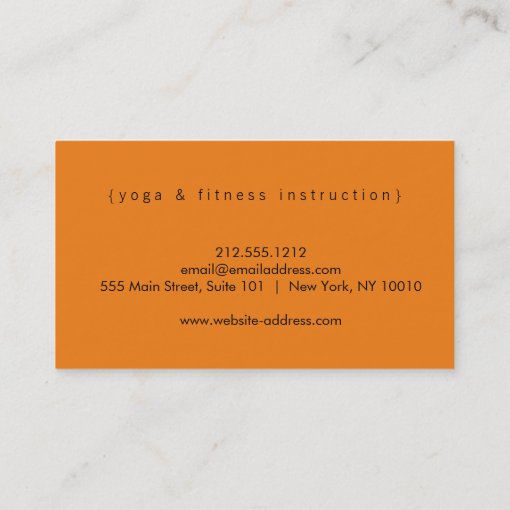 Yoga Business Card | Zazzle