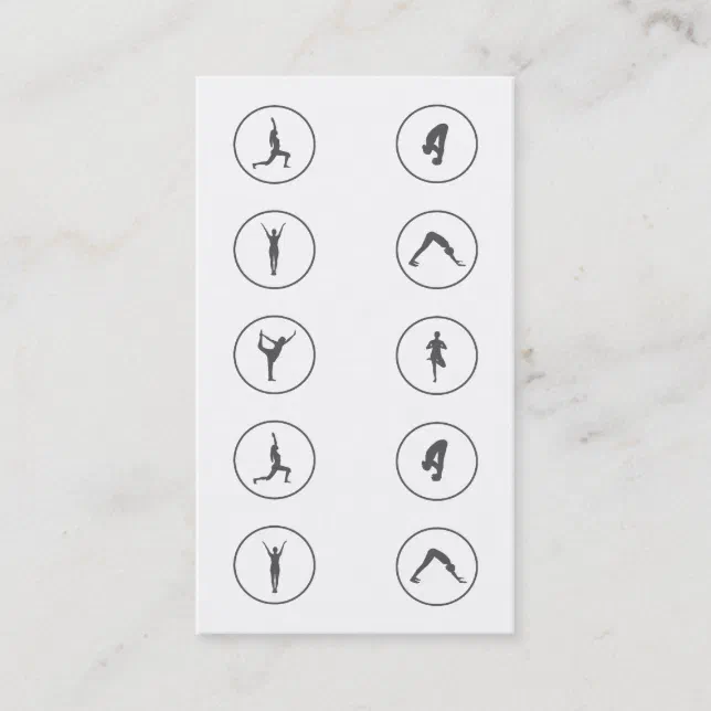 Yoga Business Card 10 Class Pass | Zazzle