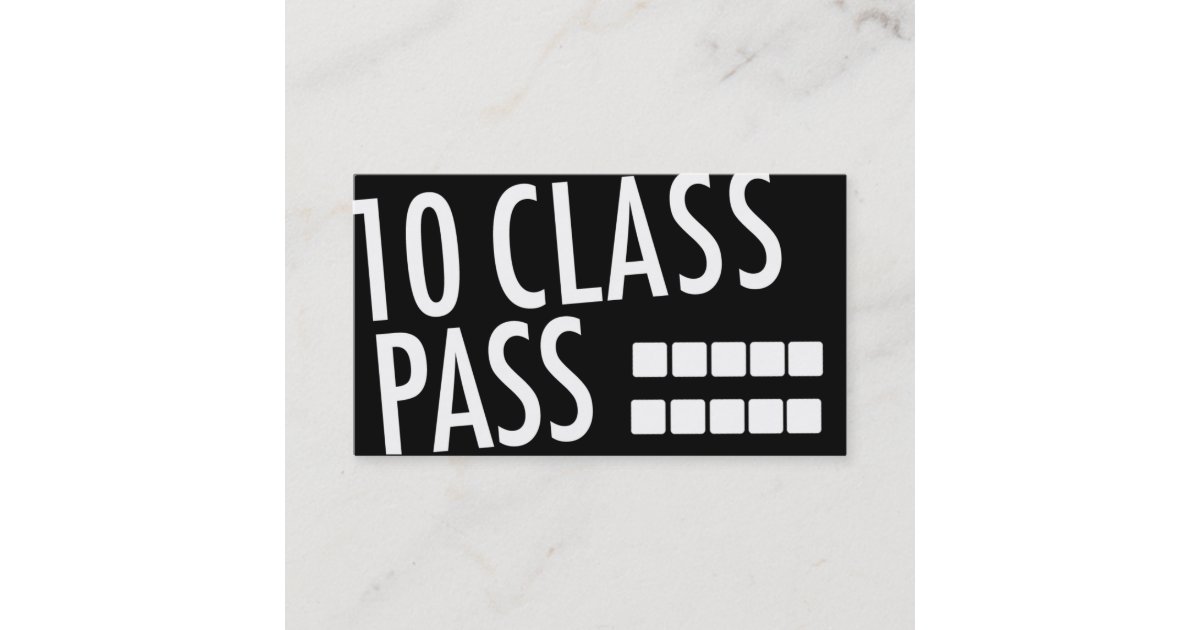 Yoga Business Card 10 Class Pass | Zazzle