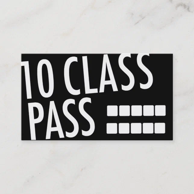 Yoga Business Card 10 Class Pass | Zazzle
